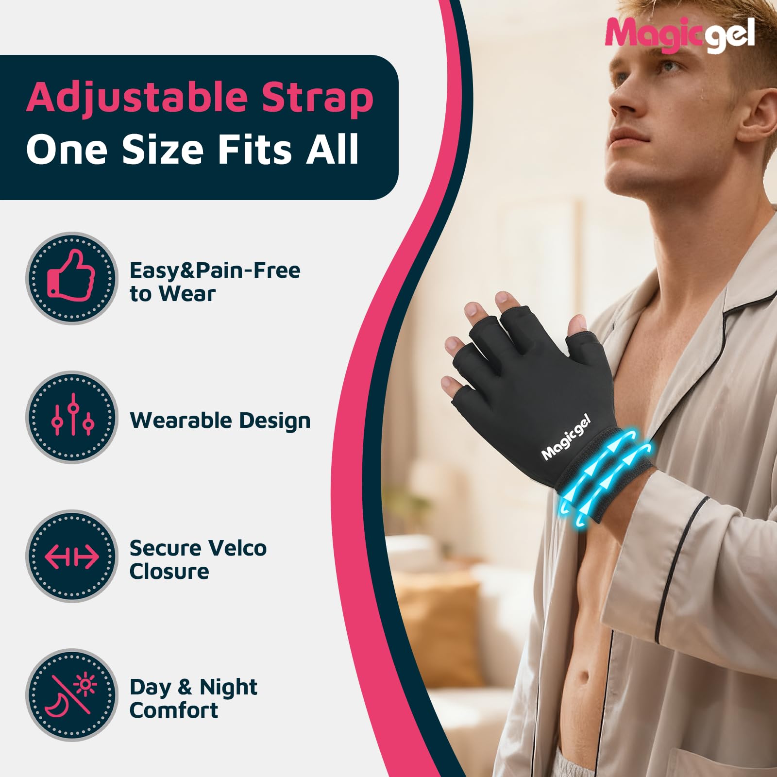 Magic Gel: Guantes de Gel Frío para Manos | Compresa Fría y Caliente p ...